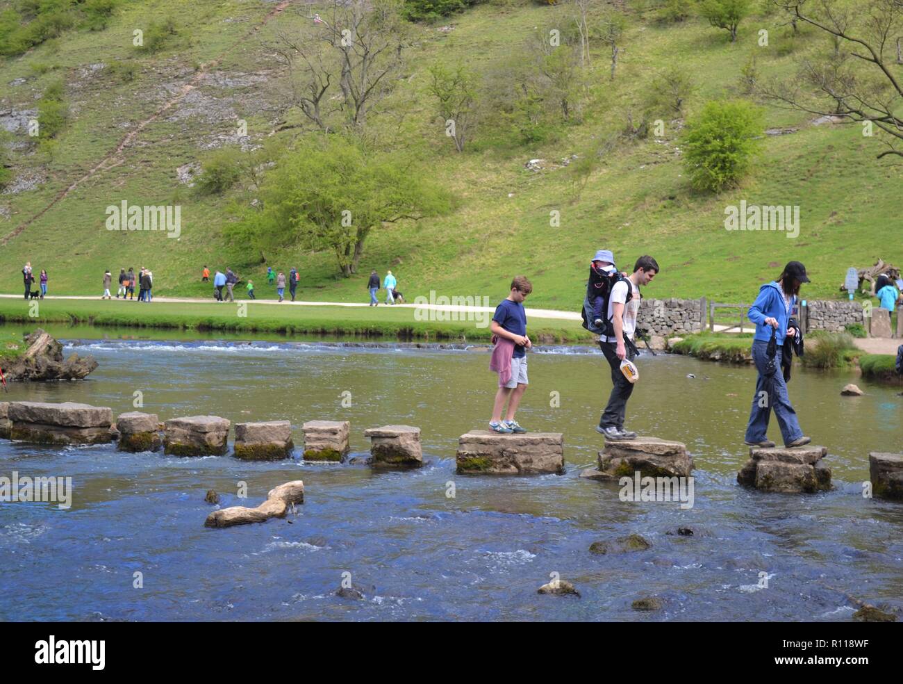 Dovedale stepping stones hi-res stock photography and images - Alamy