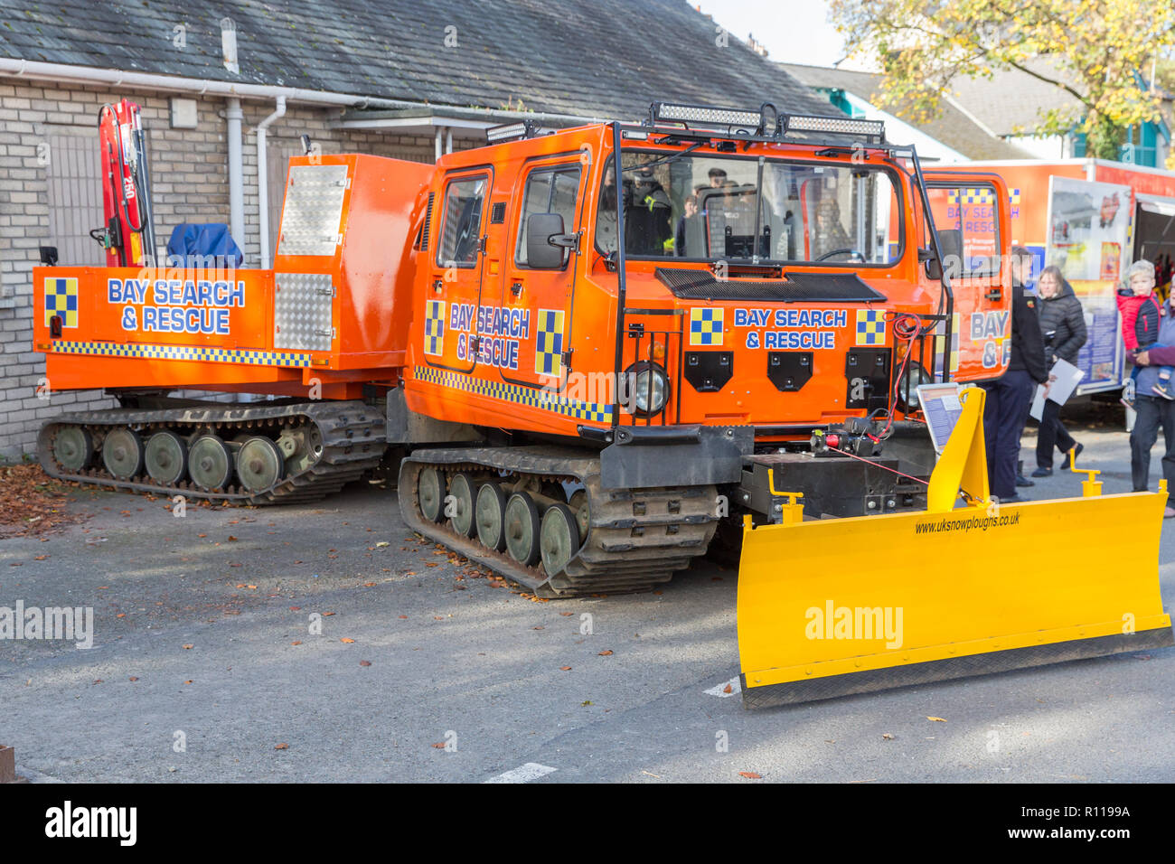 Bay Search& Rescue demonstrating their Hagglund tracked vehicle at an ...