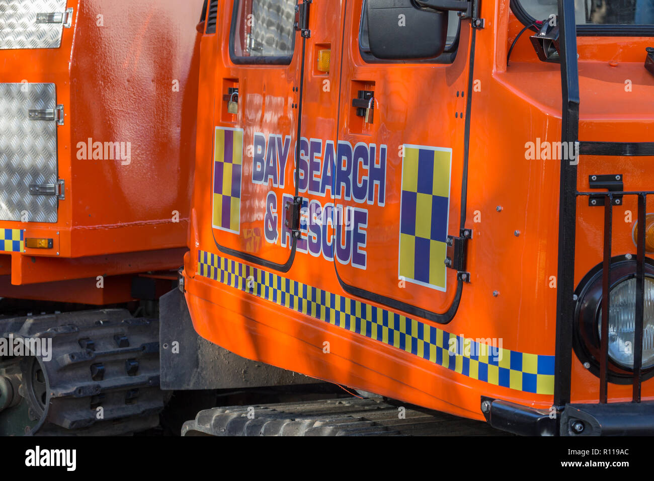 Bay Search& Rescue demonstrating their Hagglund tracked vehicle at an ...