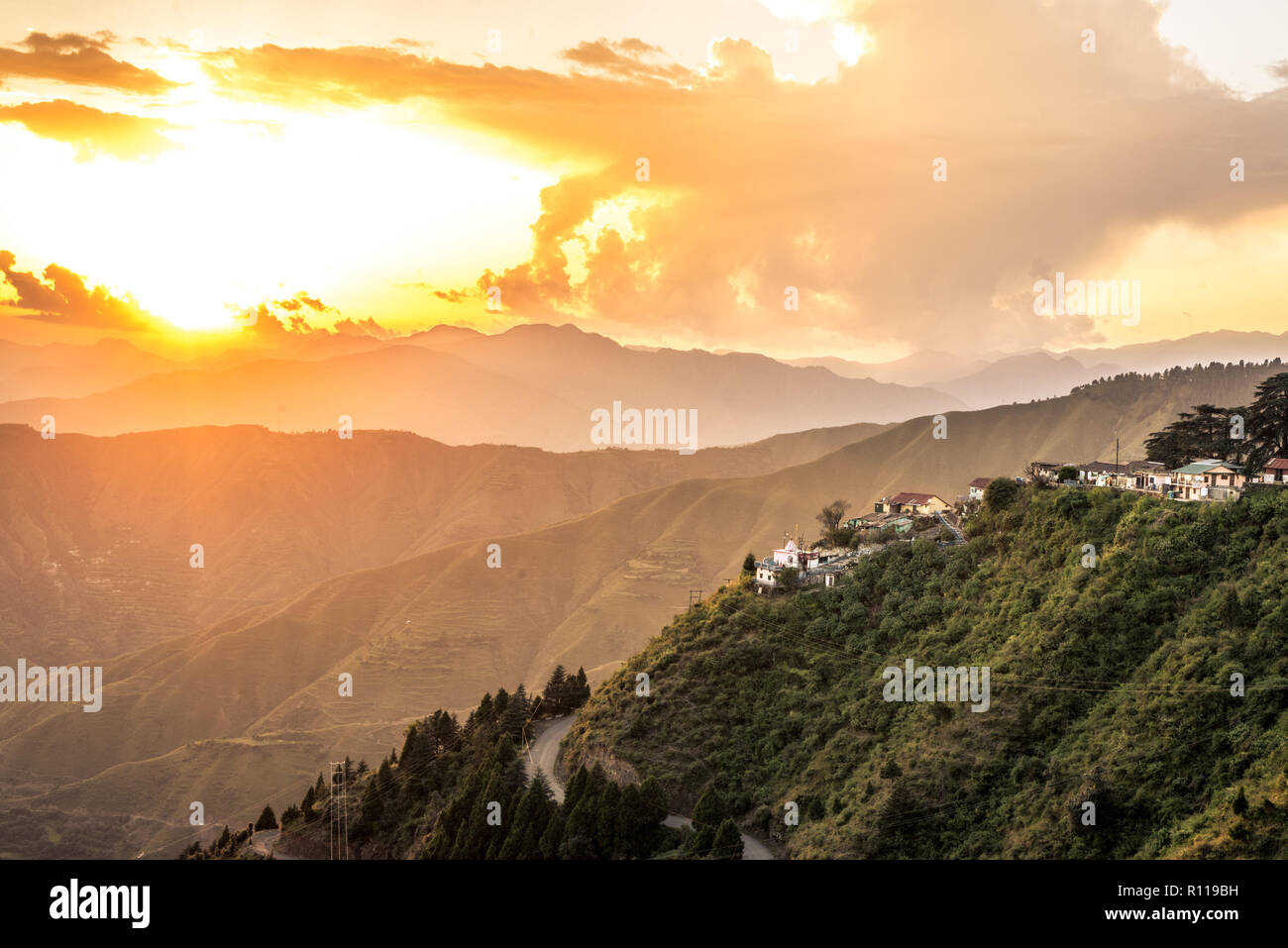 Sunset in Chakrata, Jaunsar-Bawar, Uttrakhand, India Stock Photo - Alamy