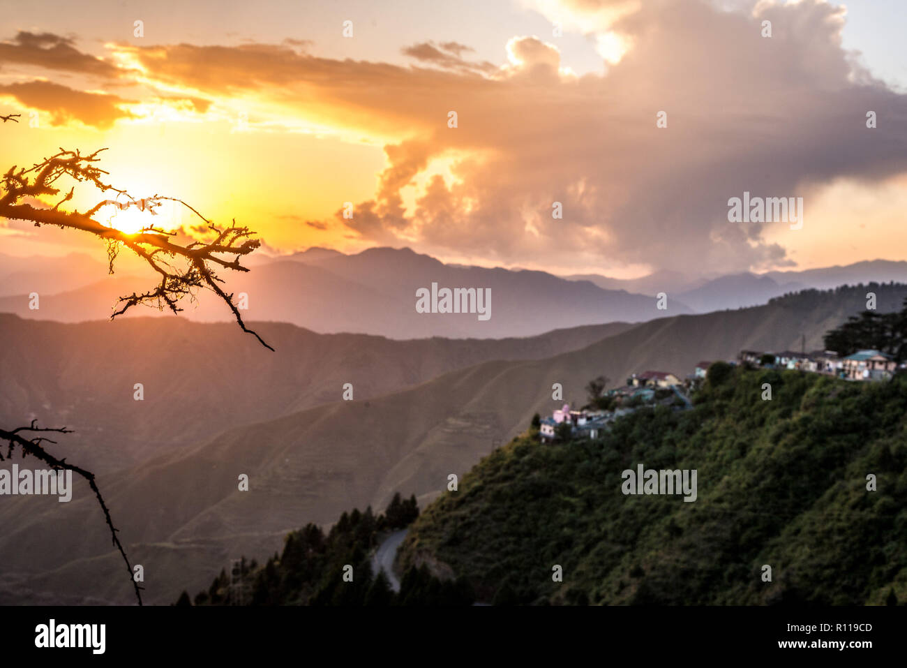 Sunset in Chakrata, Jaunsar-Bawar, Uttrakhand, India Stock Photo - Alamy