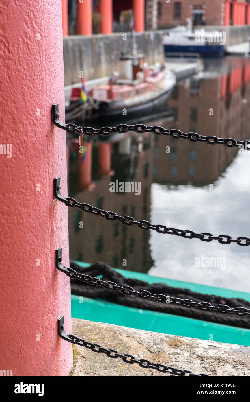 The cast iron columns that support the historic buildings the surround ...
