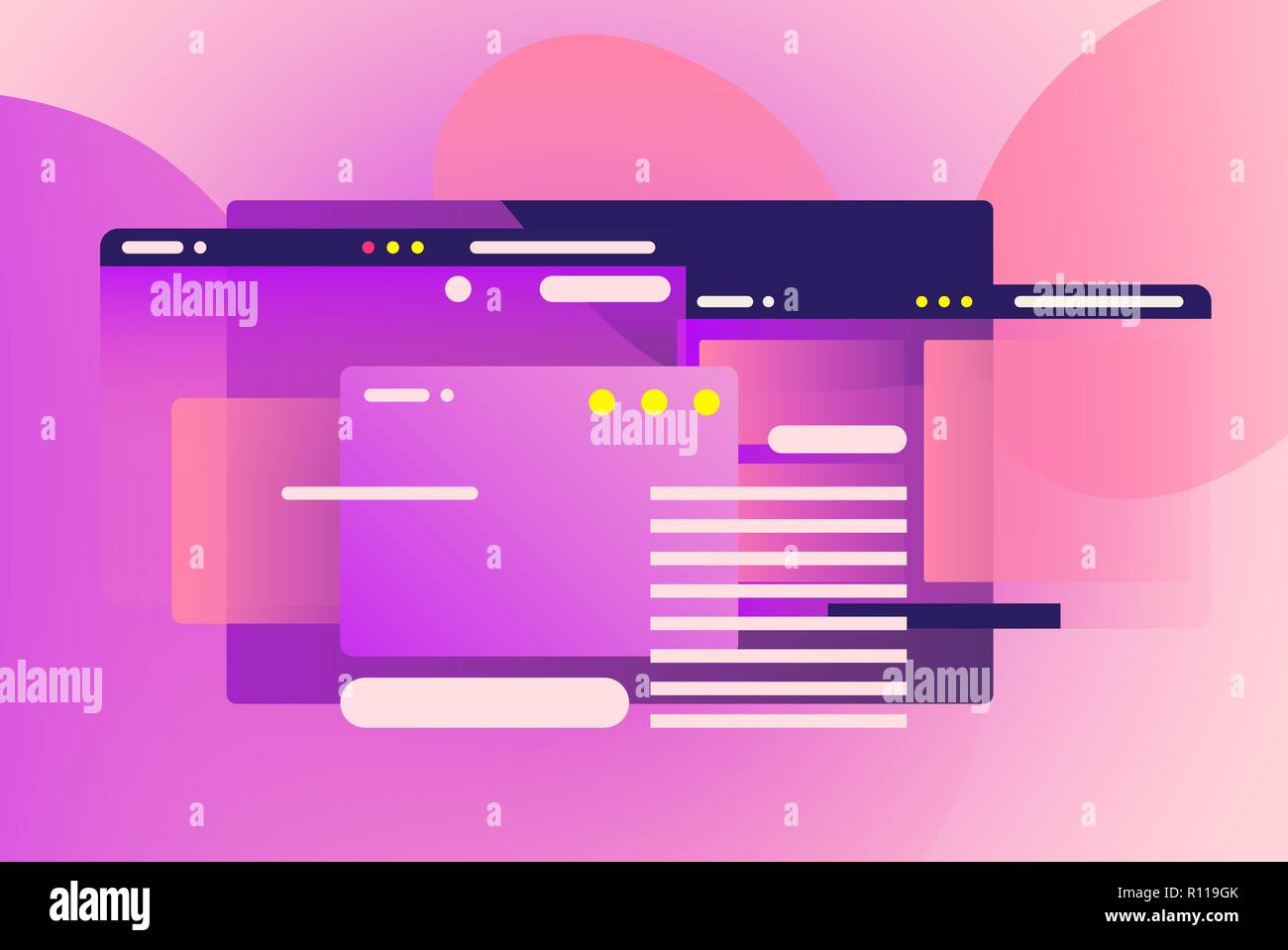 Web pages design composition. Creative network Stock Vector Image & Art ...