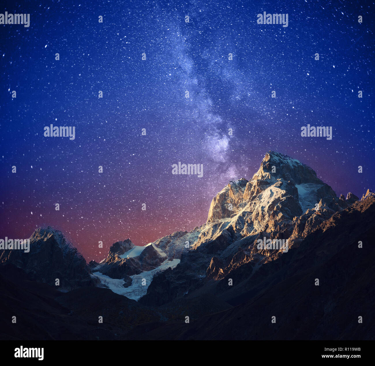 Star cluster in deep space mountain hi-res stock photography and images ...