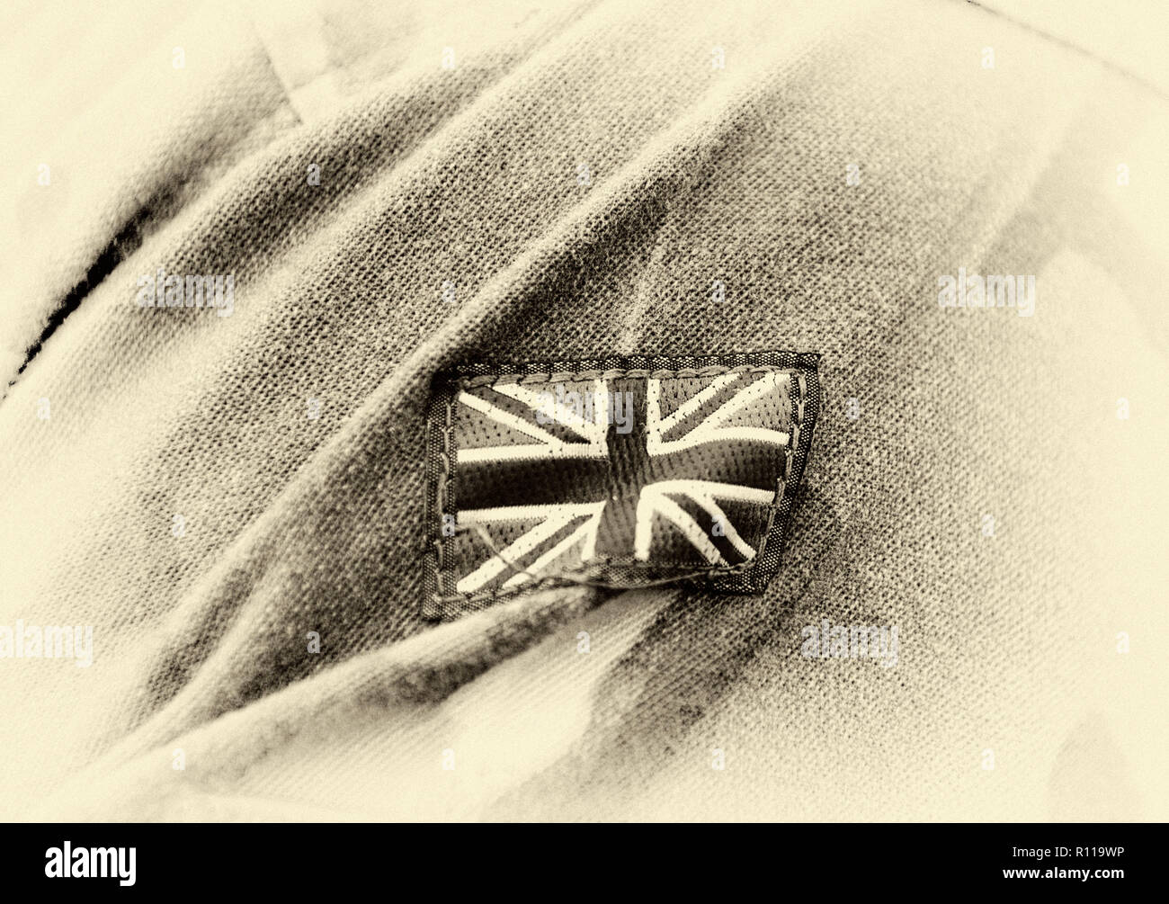 UK patch flag on soldiers arm. UK military uniform. United Kingdom ...