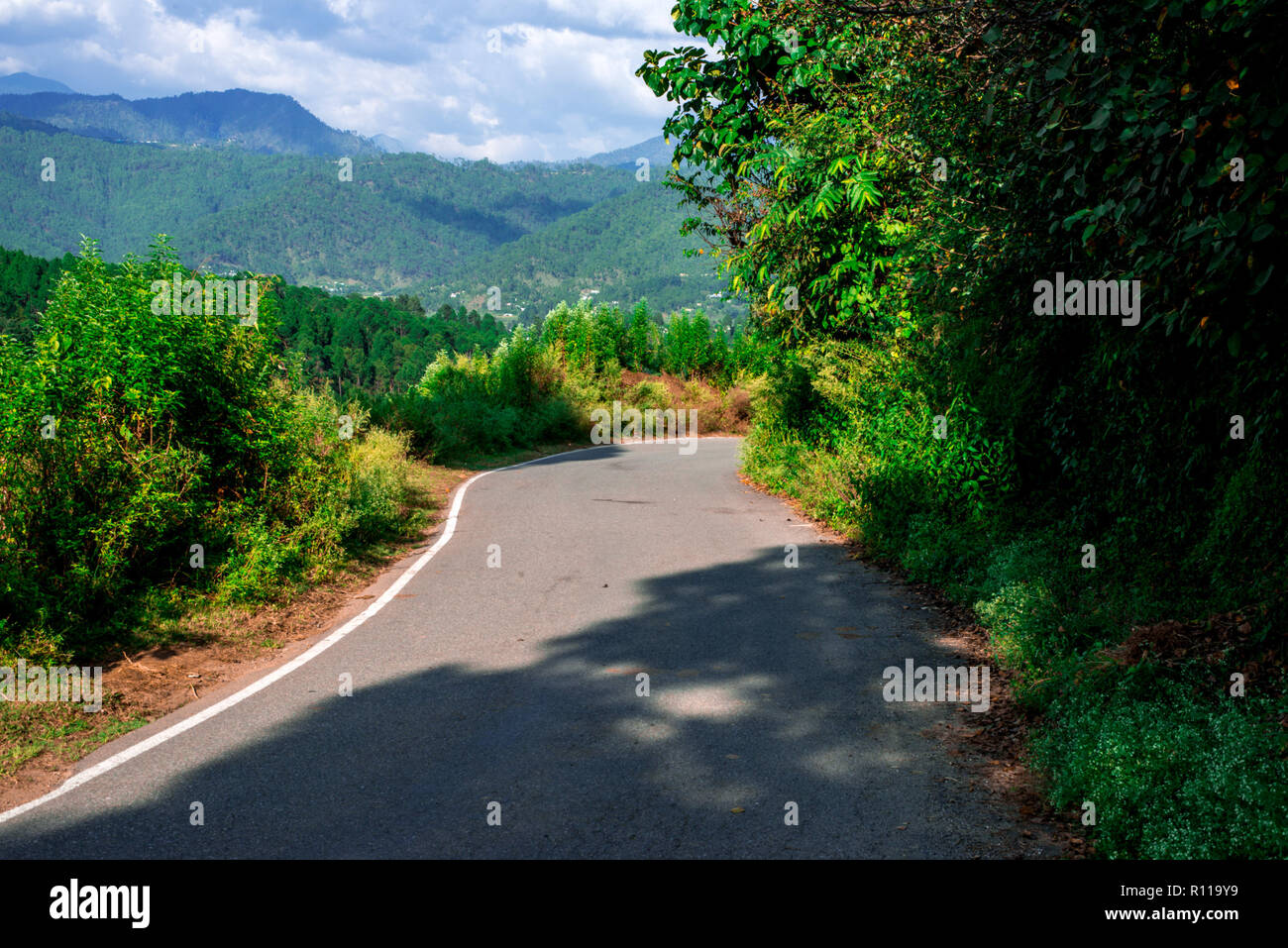 Empty Road, Uttrakhand, India Stock Photo - Alamy