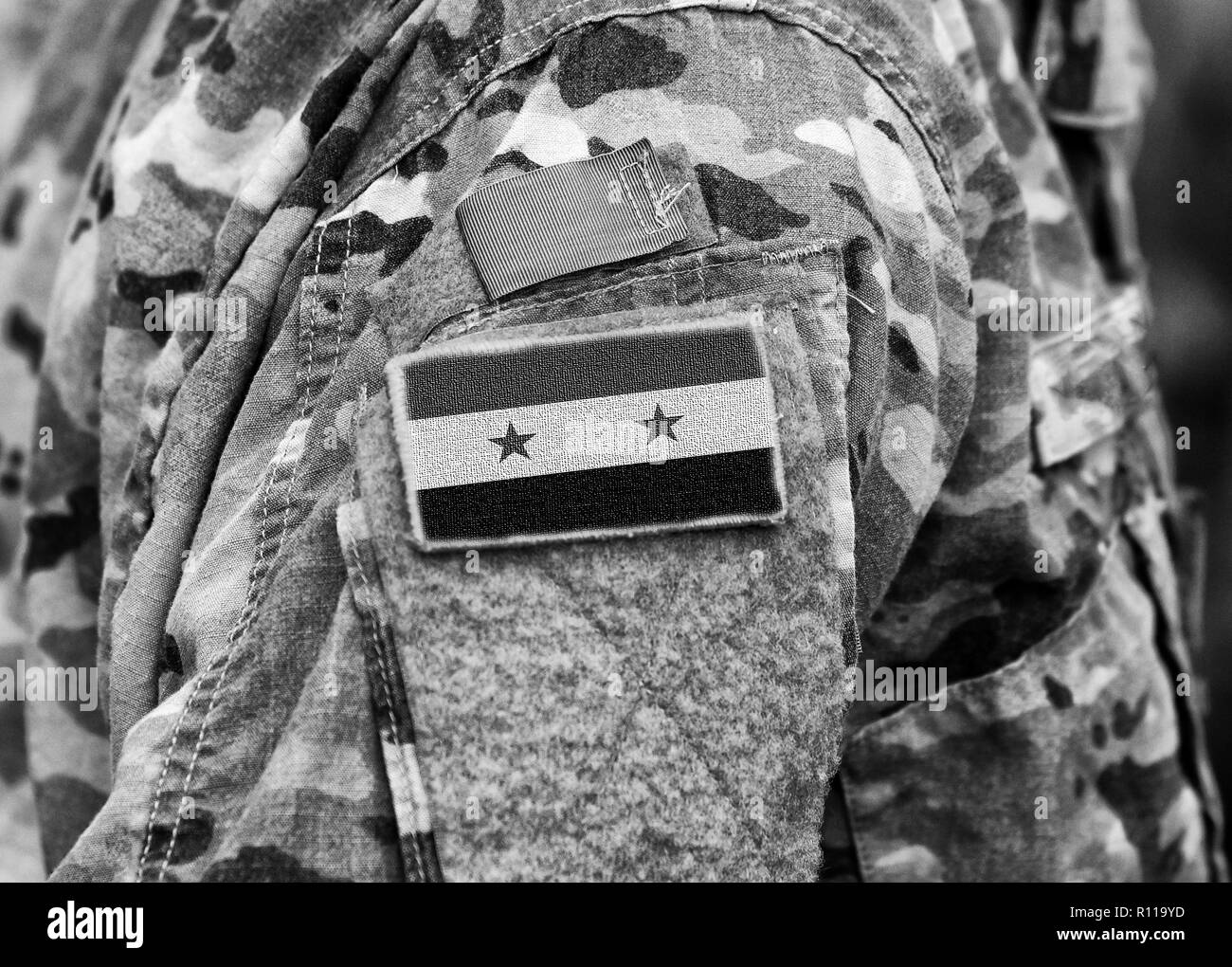 Usa flag army man Black and White Stock Photos & Images - Alamy