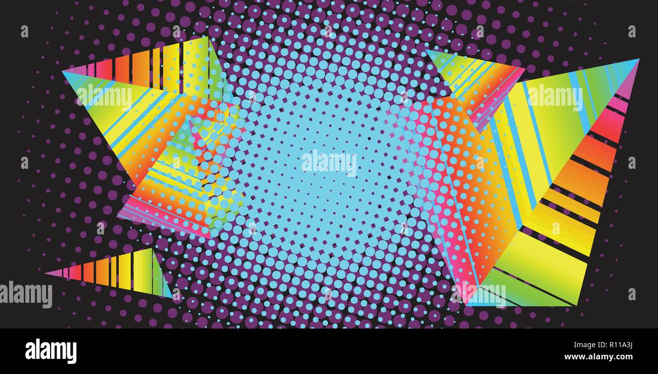background triangles 80s Stock Vector Image & Art - Alamy