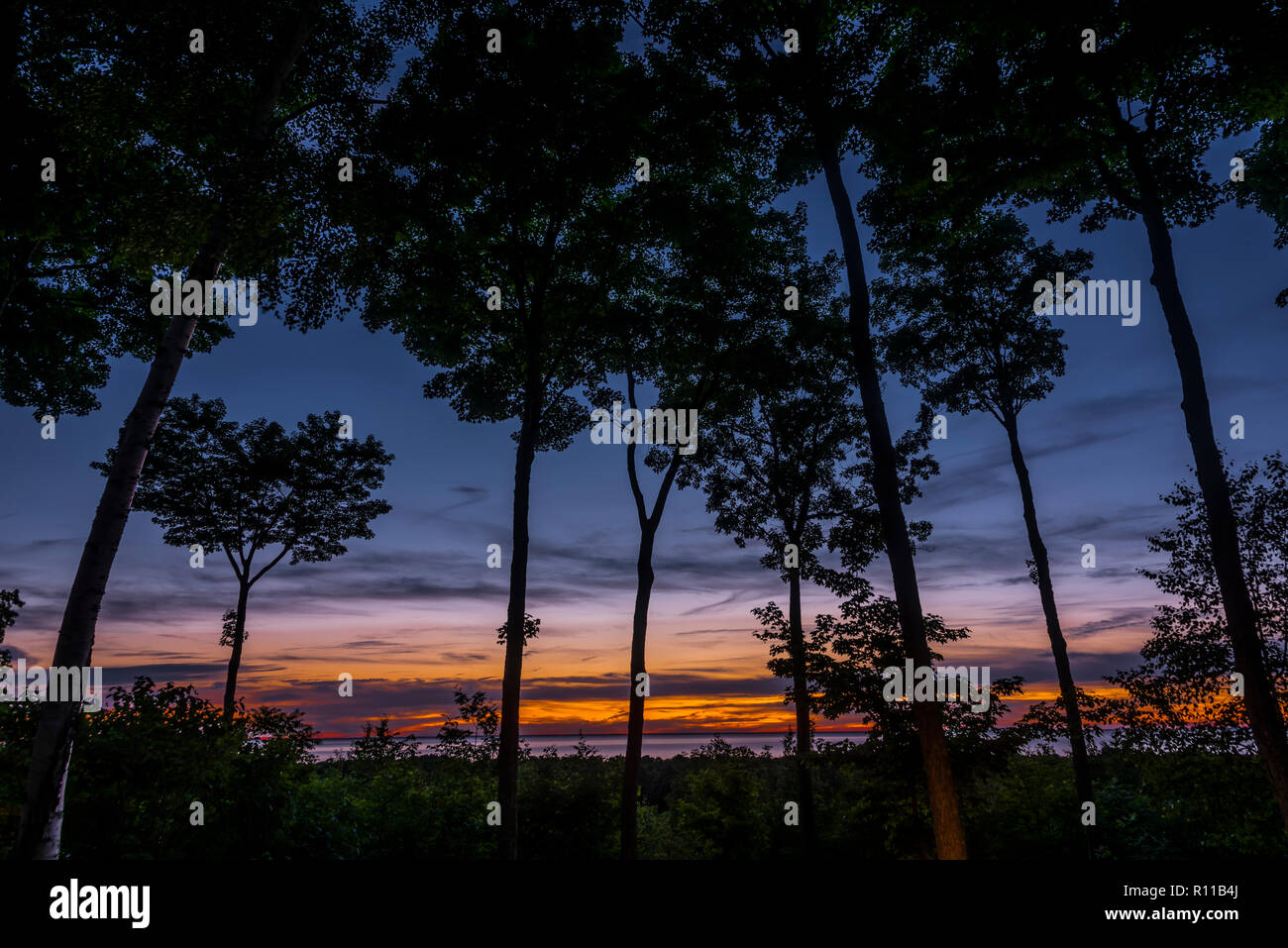 Door County sunset Stock Photo - Alamy