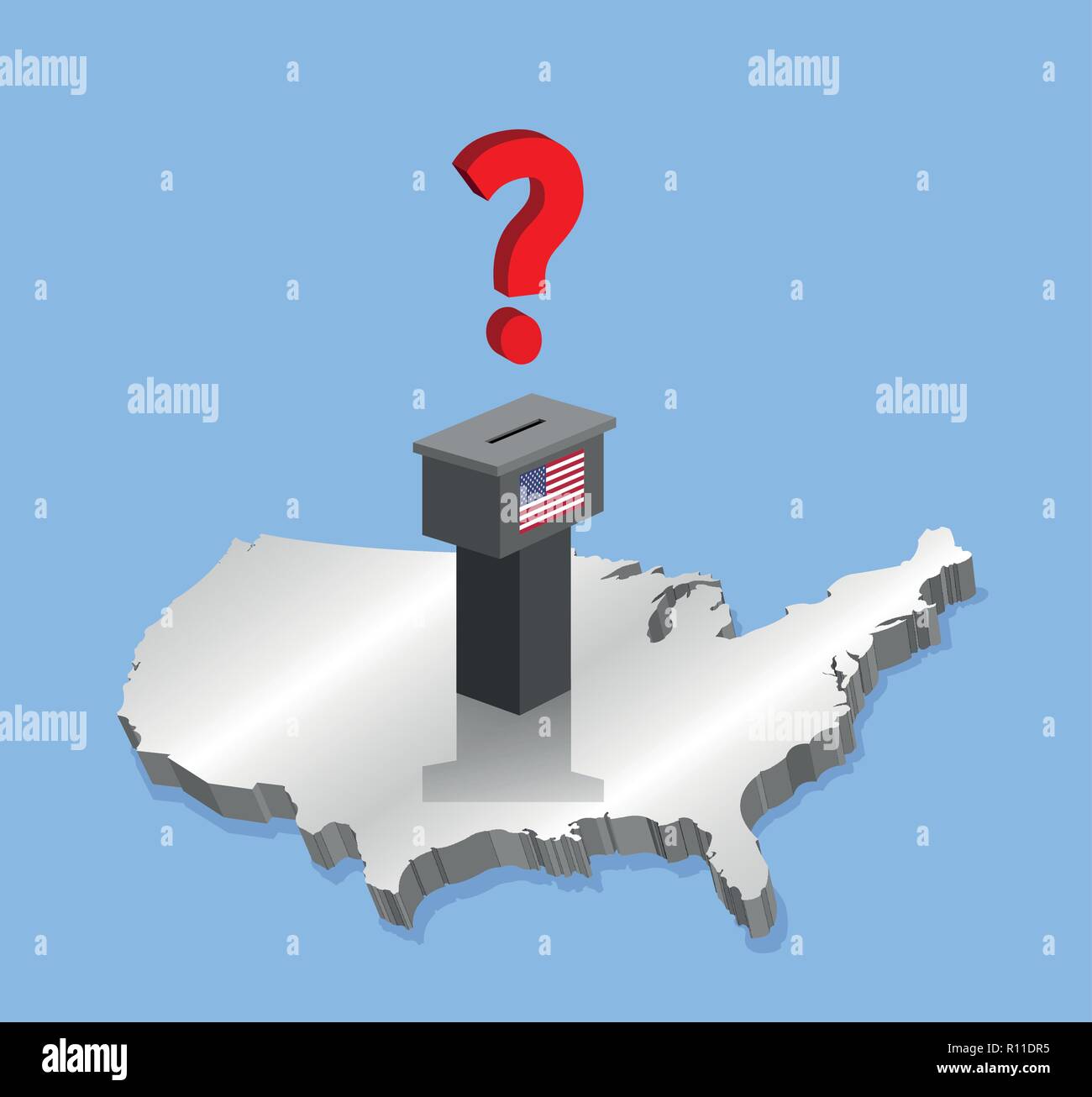 American flag question mark hi-res stock photography and images - Alamy