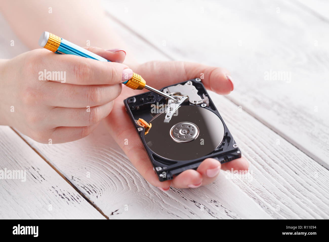 Destroyed hard disk drive hi-res stock photography and images - Alamy