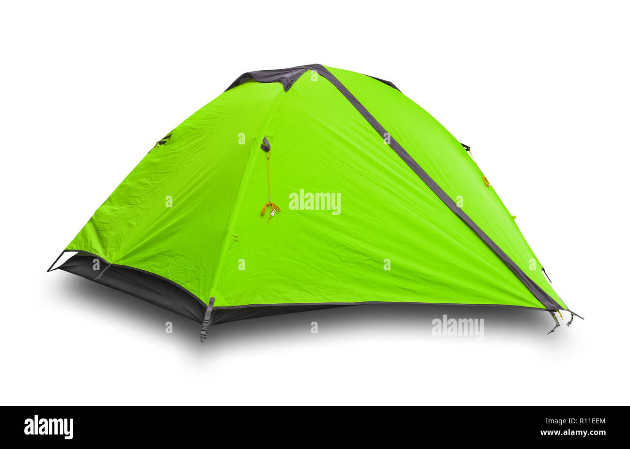 Green tourist tent Stock Photo - Alamy