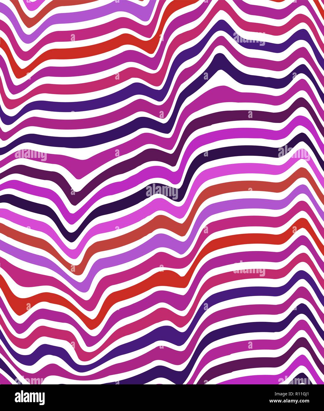 Abstract wave. Violet light and dark line pattern for fabric. Graphic ...