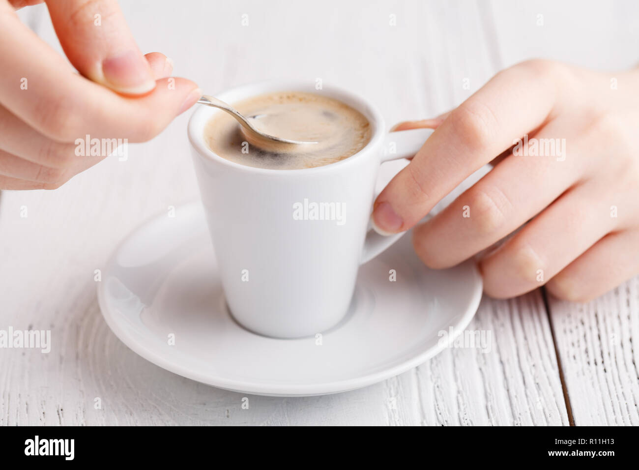 hot coffee and breakfas time Stock Photo - Alamy