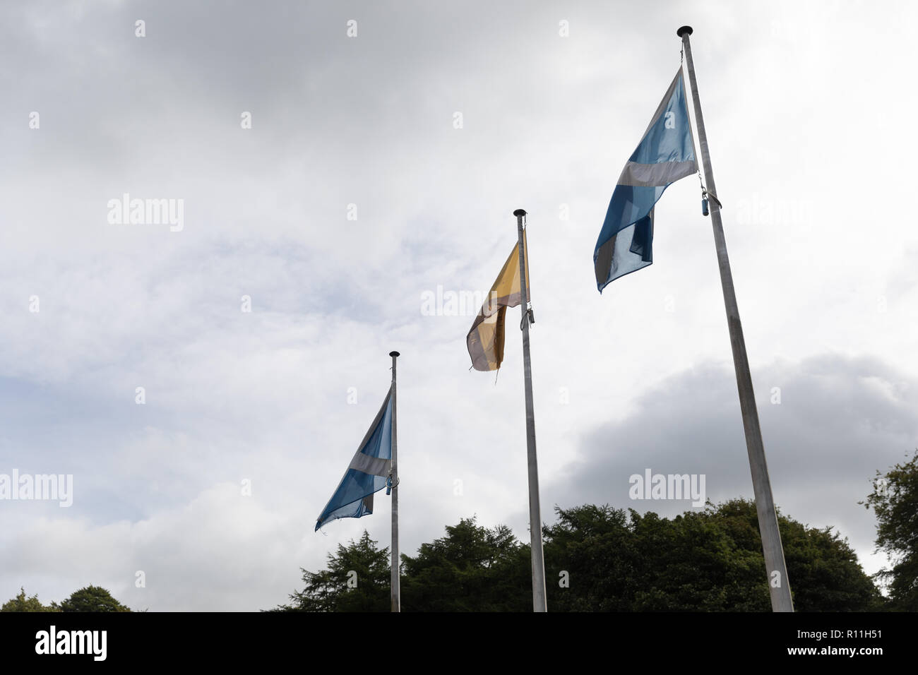 National flags blowing in the wind Stock Photo - Alamy