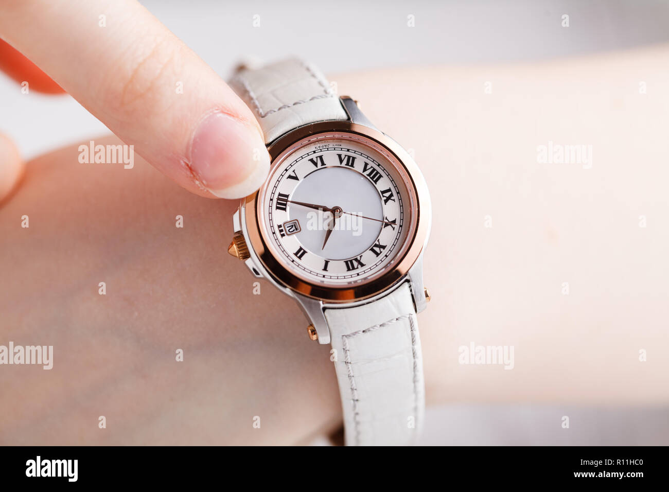 Checking nails hand hi-res stock photography and images - Alamy