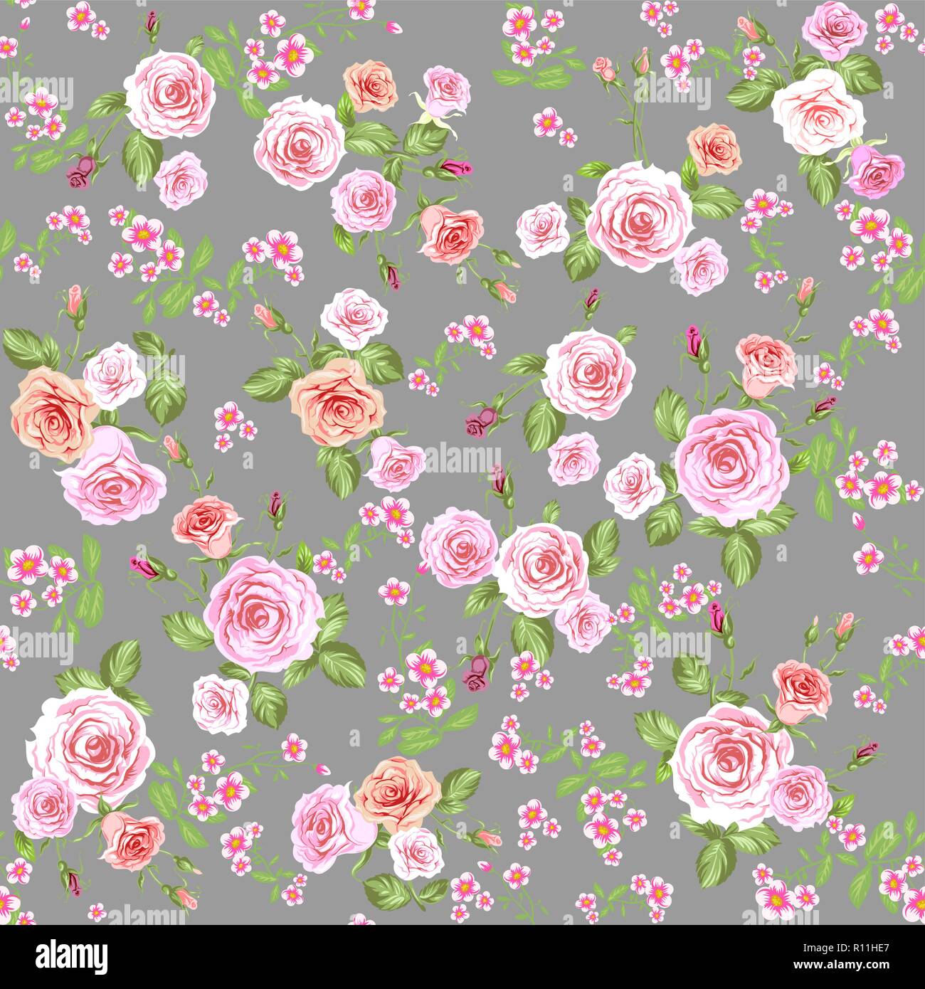 Seamless rose hi-res stock photography and images - Alamy