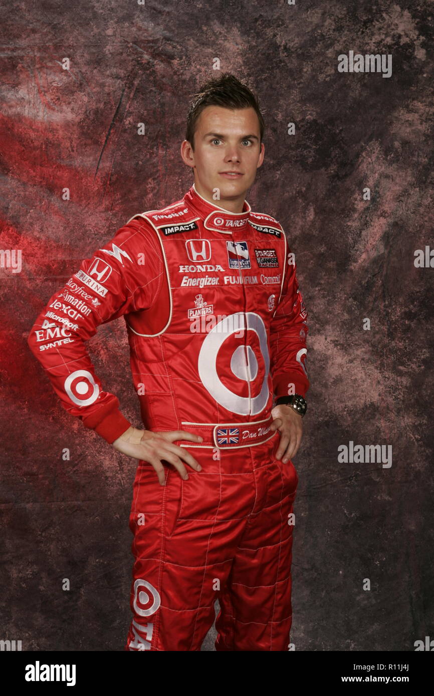 IRL driver Dan Weldon poses during IRL media day at Homestead Miami ...