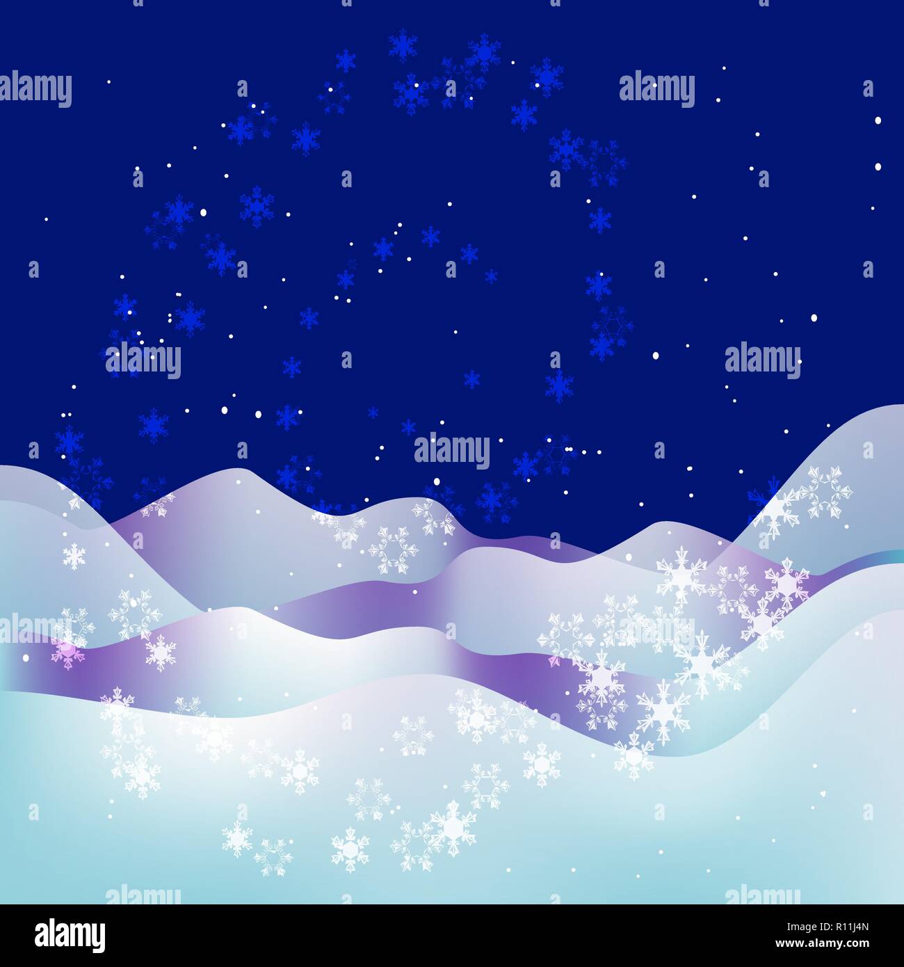 Snowflakes snow flake dark Stock Vector Images - Alamy