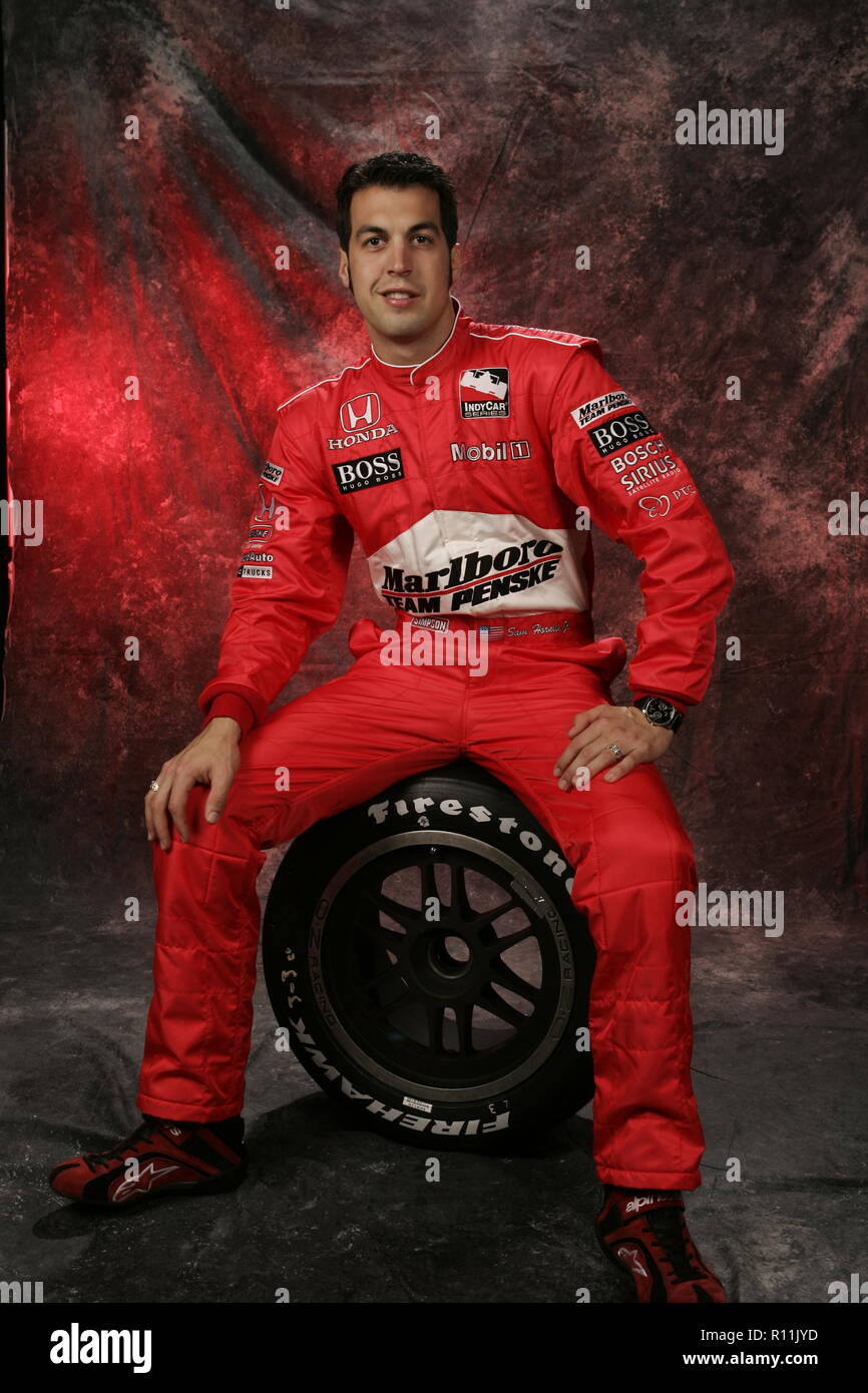 IRL driver Sam Hornish Jr. poses during IRL media day at Homestead ...