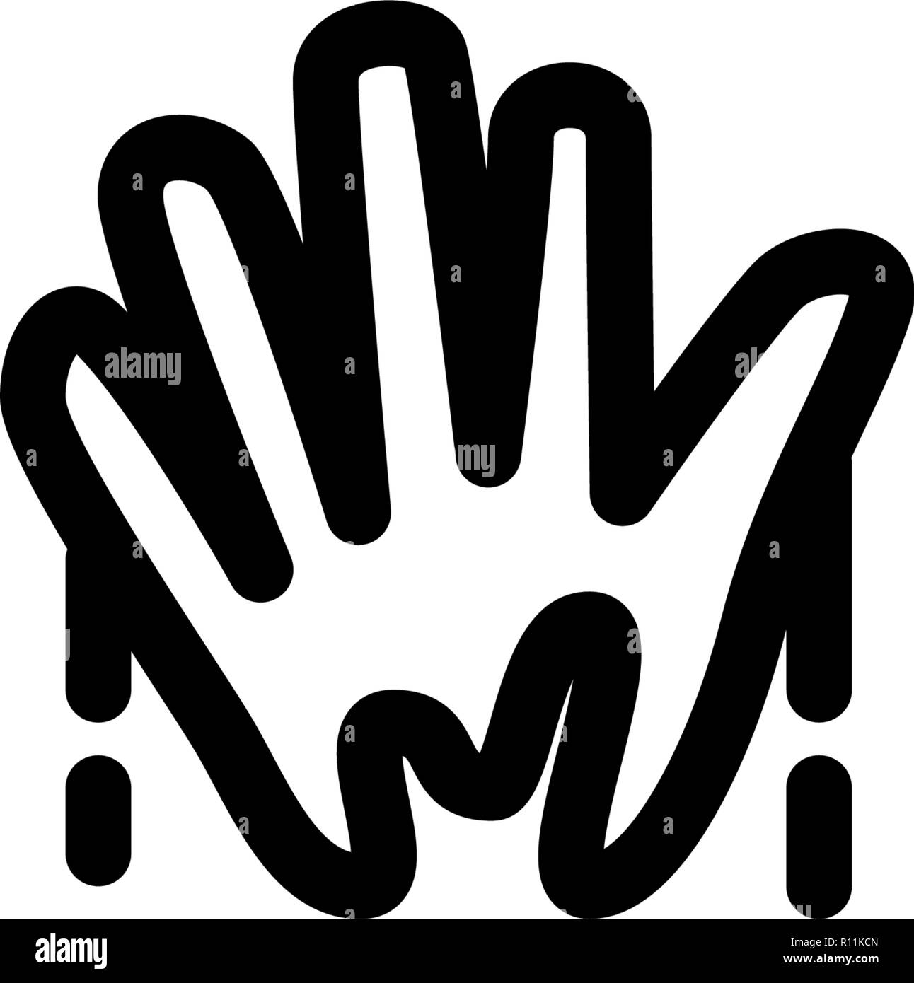 Zombie hand halloween icon Black and White Stock Photos & Images - Alamy