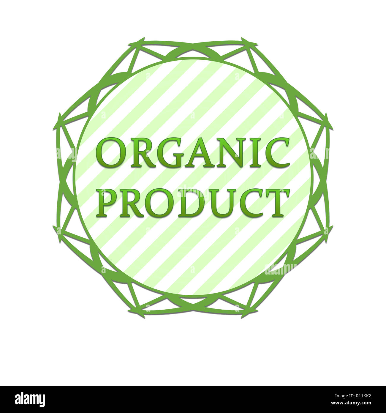 Green label organic product isolated Stock Photo - Alamy