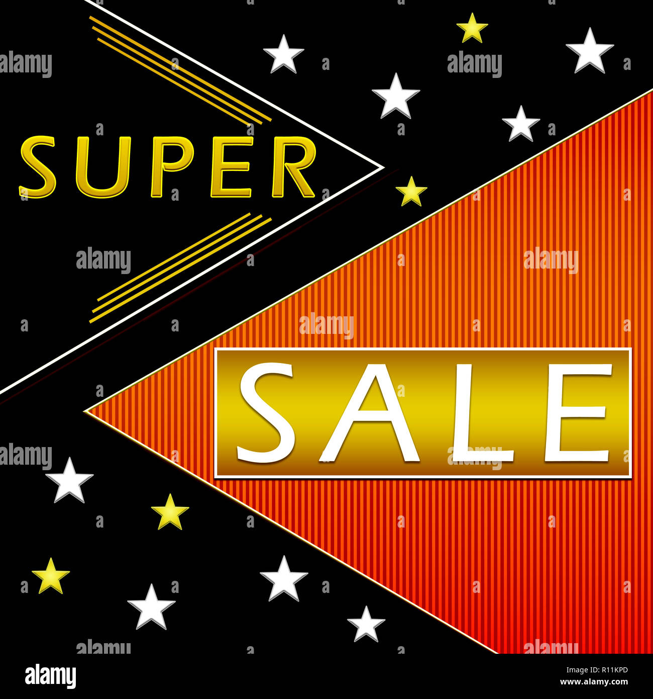 Super sale label, background with stars Stock Photo - Alamy
