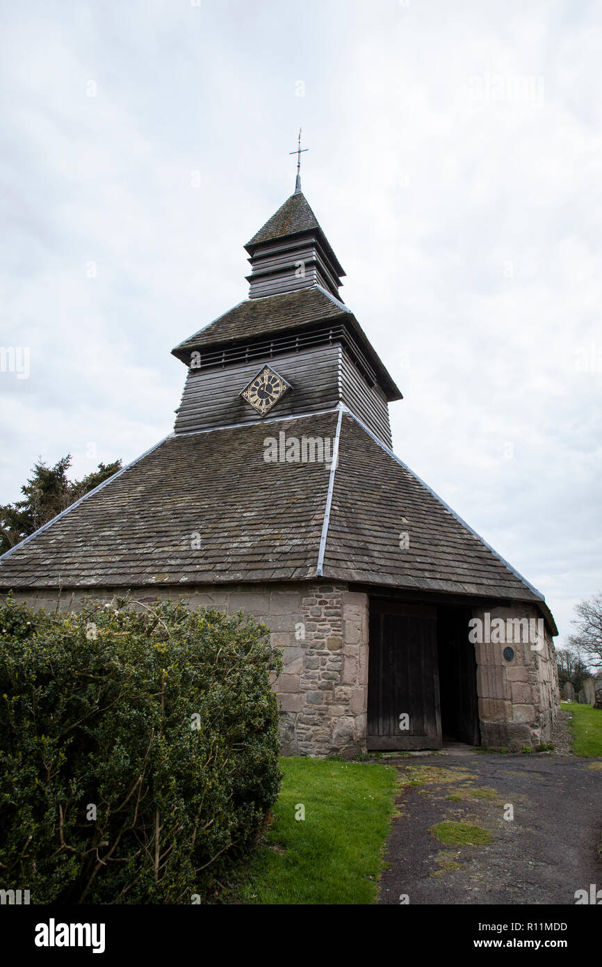 The separate bell tower to the 13th Century church of St Mary in ...