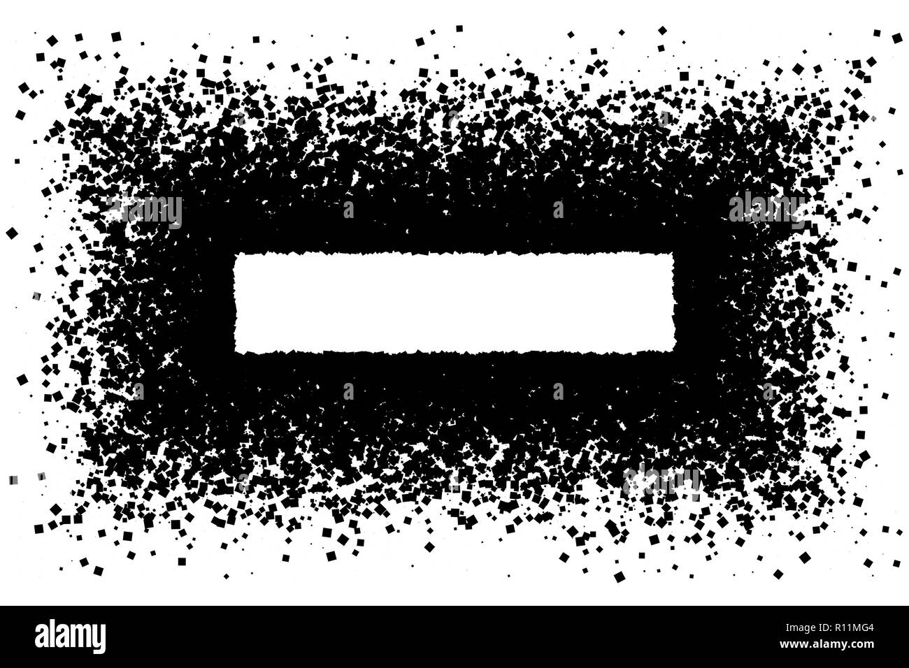Black frame isolated on white background. Place for text. Flat design ...