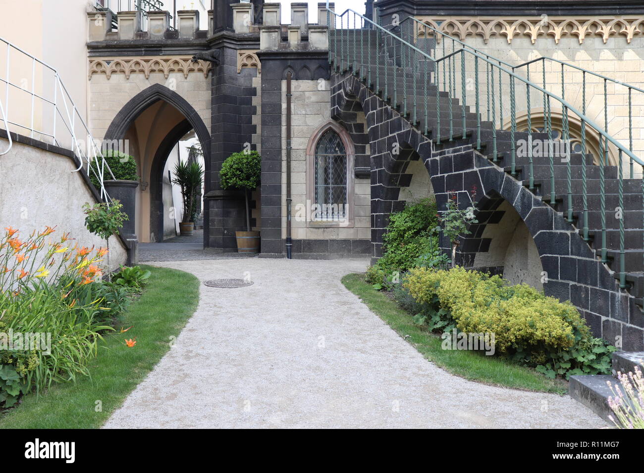 Path leading to a castle doorway Stock Photo - Alamy