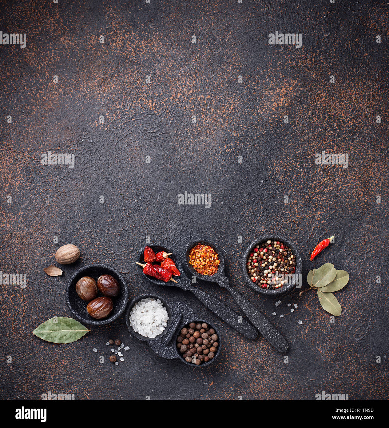 Various type of dry herbs and spices Stock Photo - Alamy