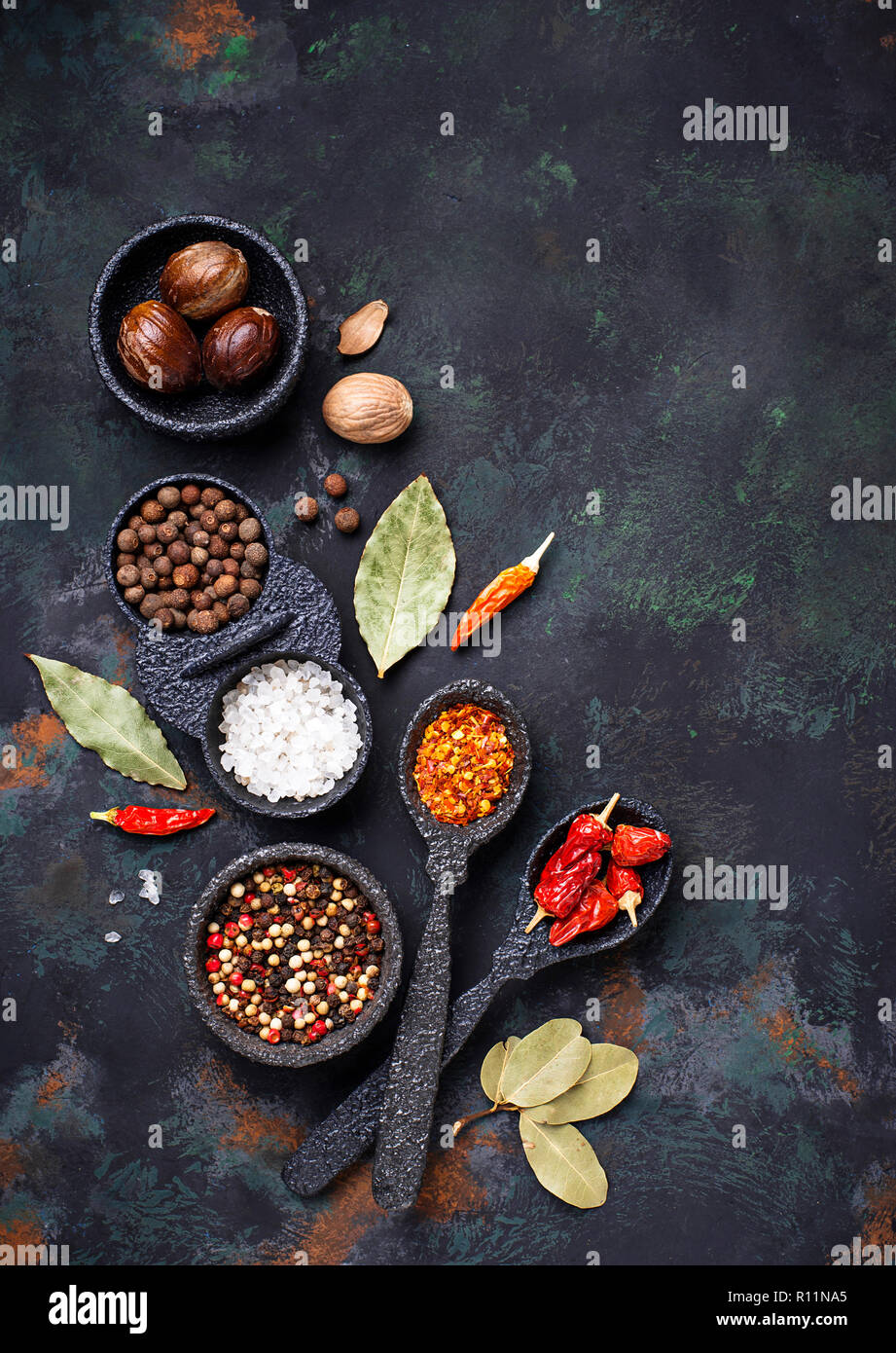 Various type of dry herbs and spices Stock Photo - Alamy