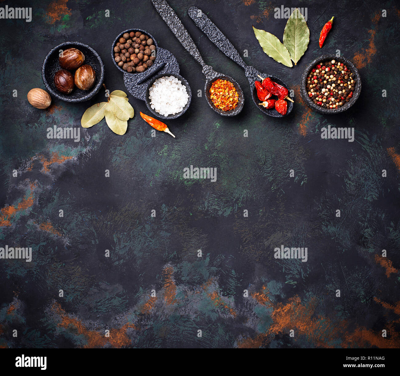 Various type of dry herbs and spices Stock Photo - Alamy