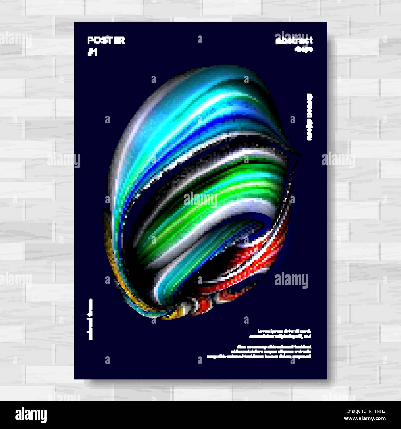 Abstract Shape Poster Vector. Background For Poster Design. Smear ...