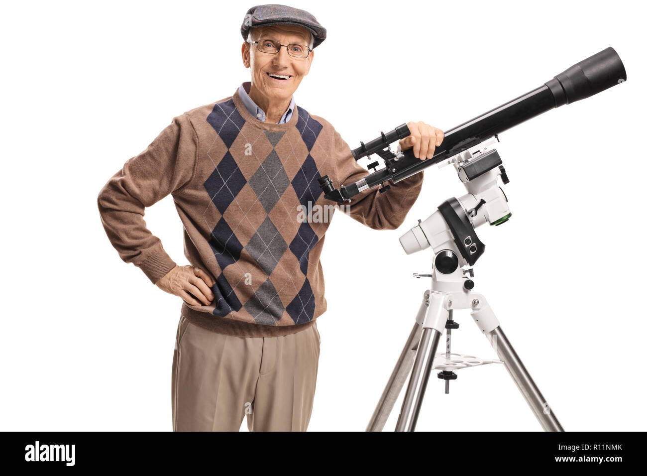 Scientist looking telescope hi-res stock photography and images - Alamy