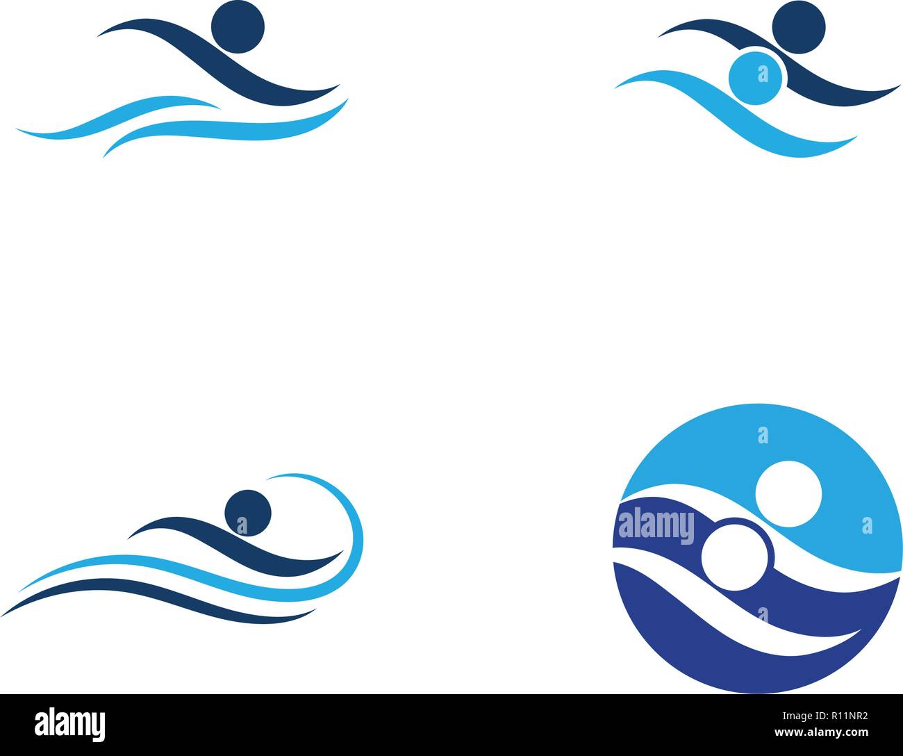 swiming Water wave icon vector illustration design logo Stock Vector ...