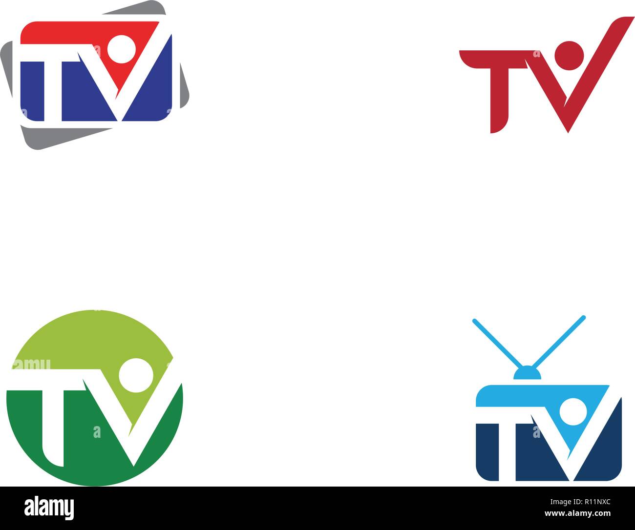 Tv logo vector vectors hi-res stock photography and images - Alamy