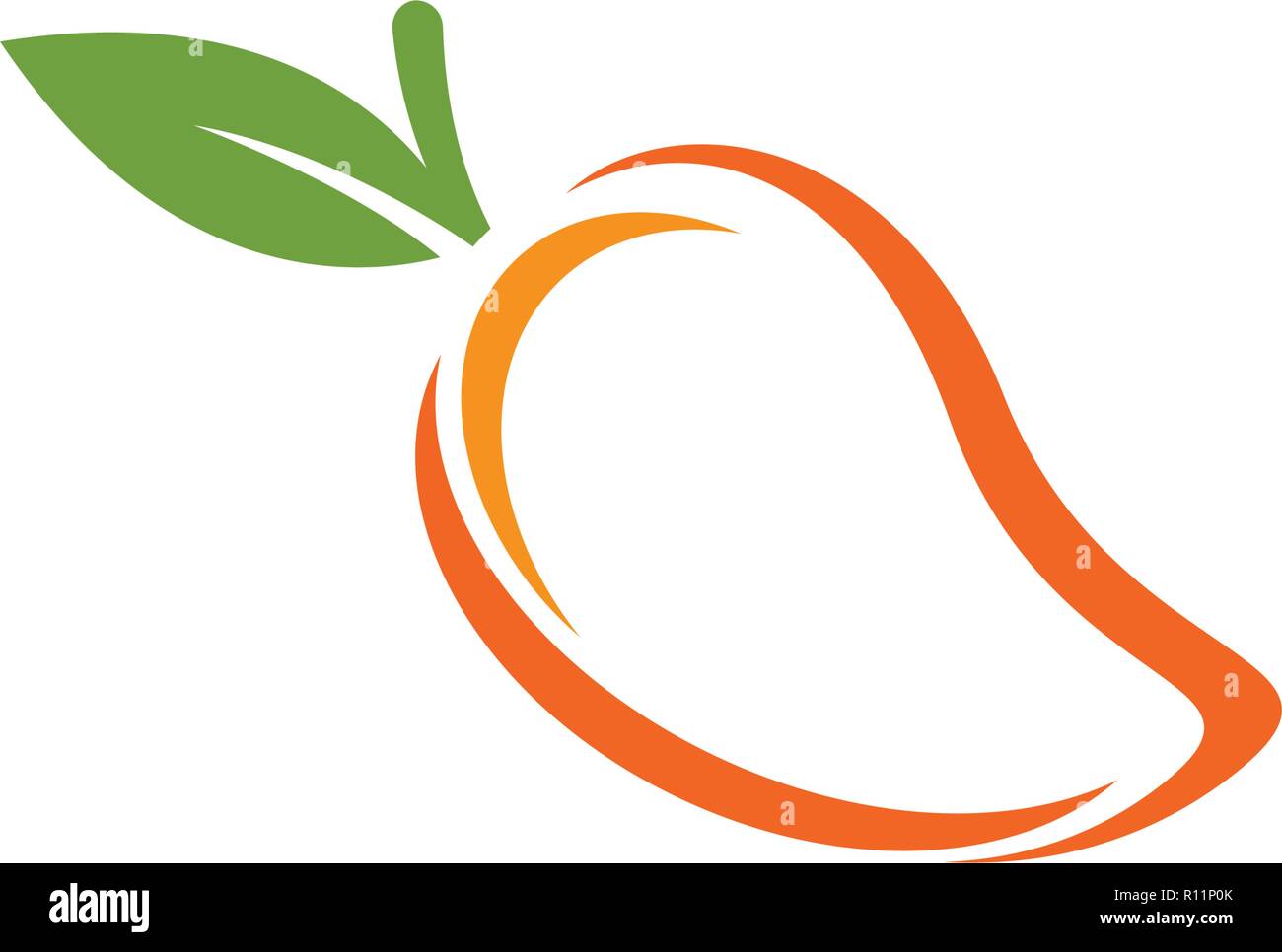 Mango in flat style. Mango vector logo. Mango icon Stock Vector Image ...