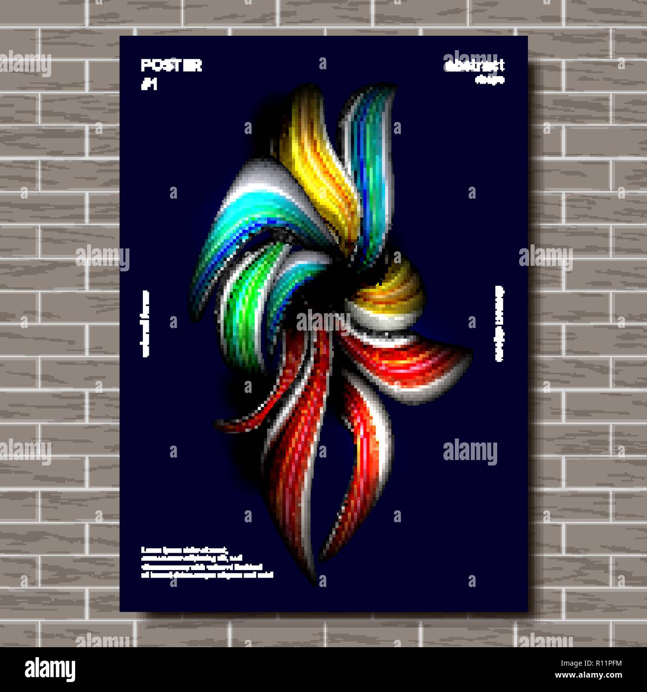 Abstract Shape Poster Vector. Colorful Backdrop. Minimal Shape ...
