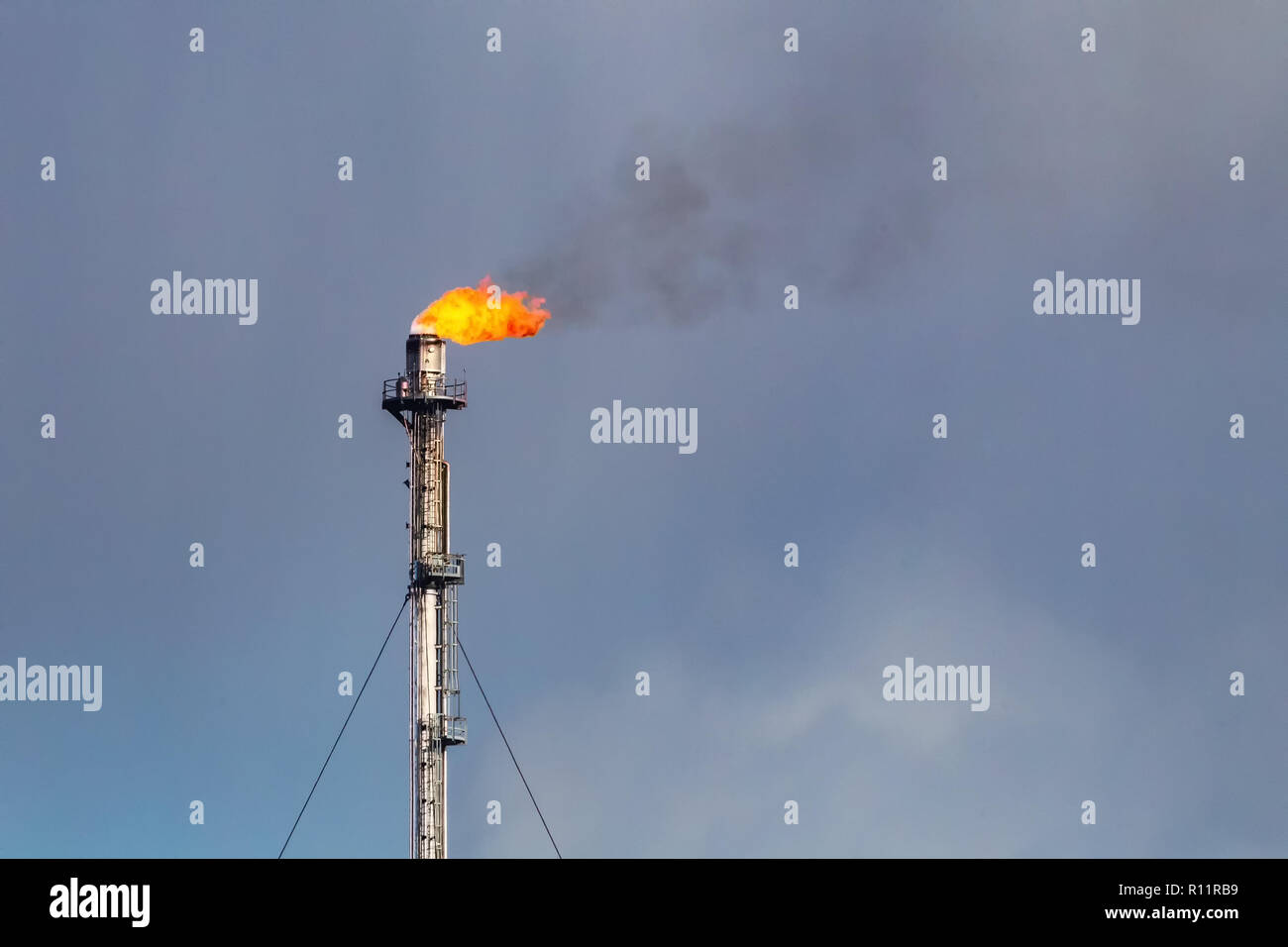 Oil refinery gas flame in hi-res stock photography and images - Alamy