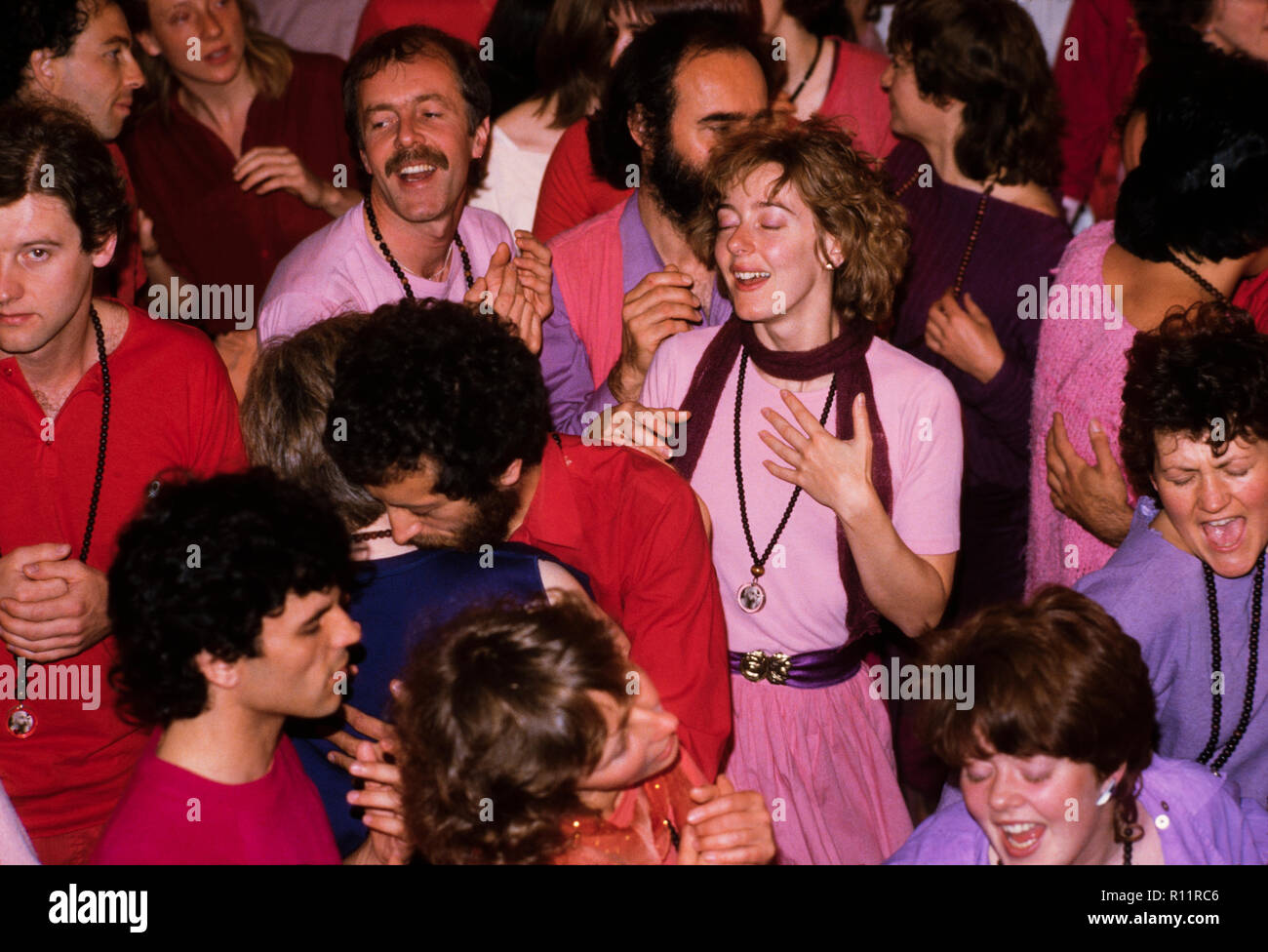 Darshan followers of the Bhagwan Shree Rajneesh religious cult Medina ...