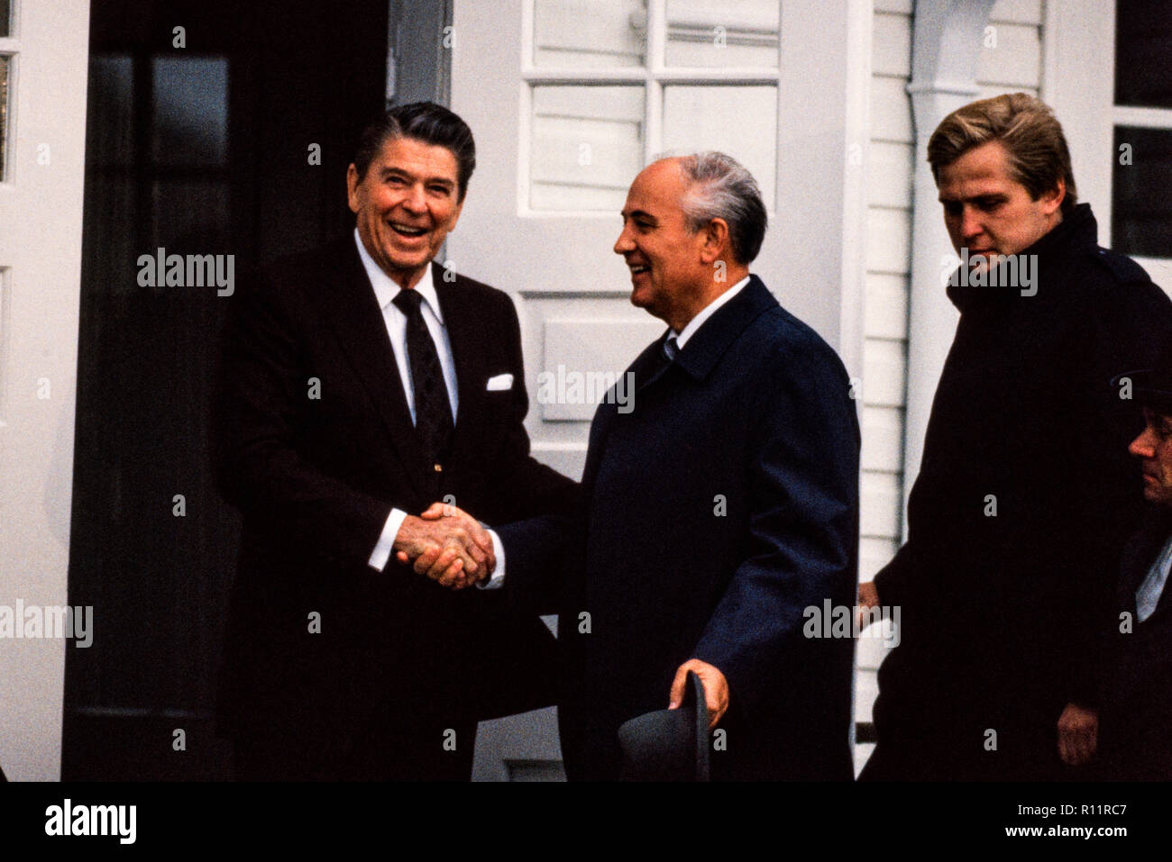 The Reykjavik Summit the meeting of USA President Ronald Reagan and ...