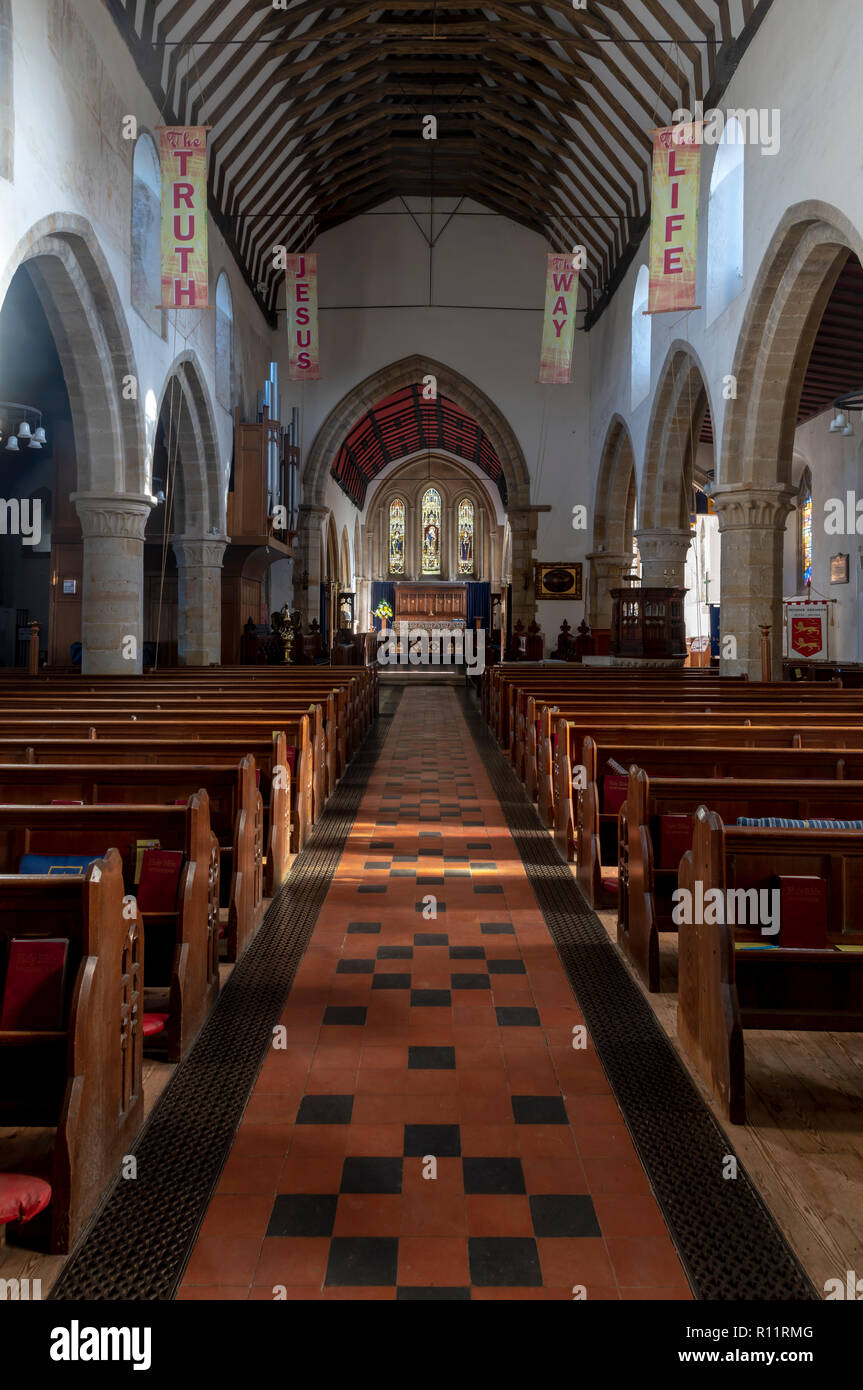 Inside St Mary The Virgin Church, Battle, East Sussex. Close to the ...