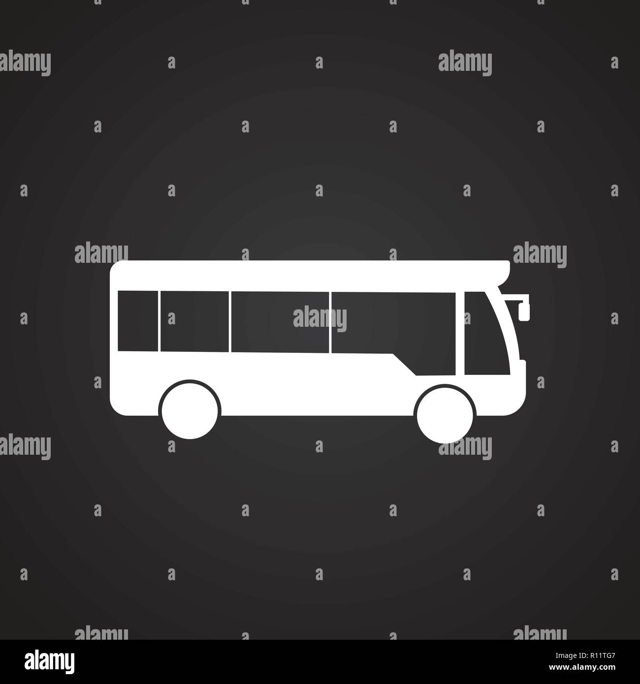 Bus on black background Stock Vector Image & Art - Alamy