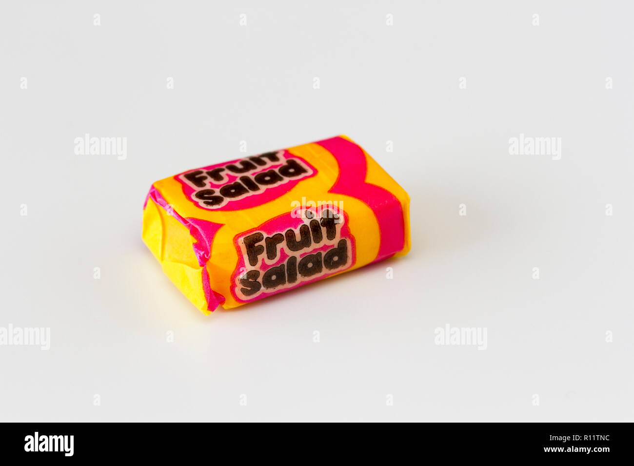 Fruit salad sweet, retro sweet, wrapped Stock Photo - Alamy