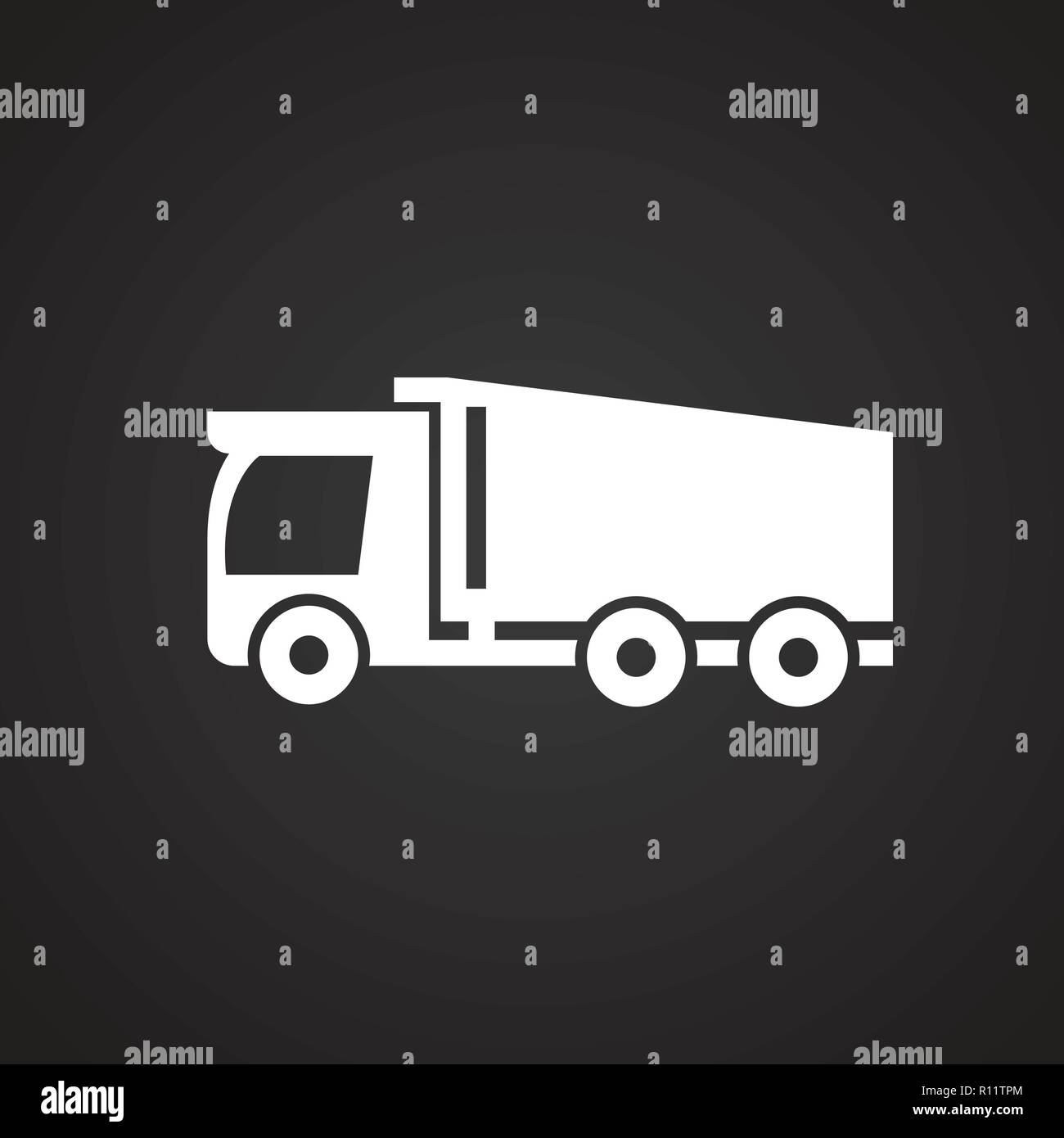 Cargo truck on black background Stock Vector Image & Art - Alamy