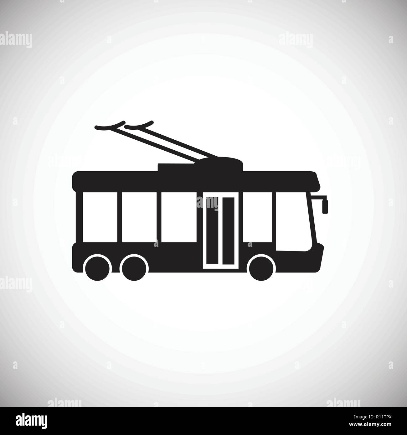 Trolley bus on white background Stock Vector Image & Art - Alamy