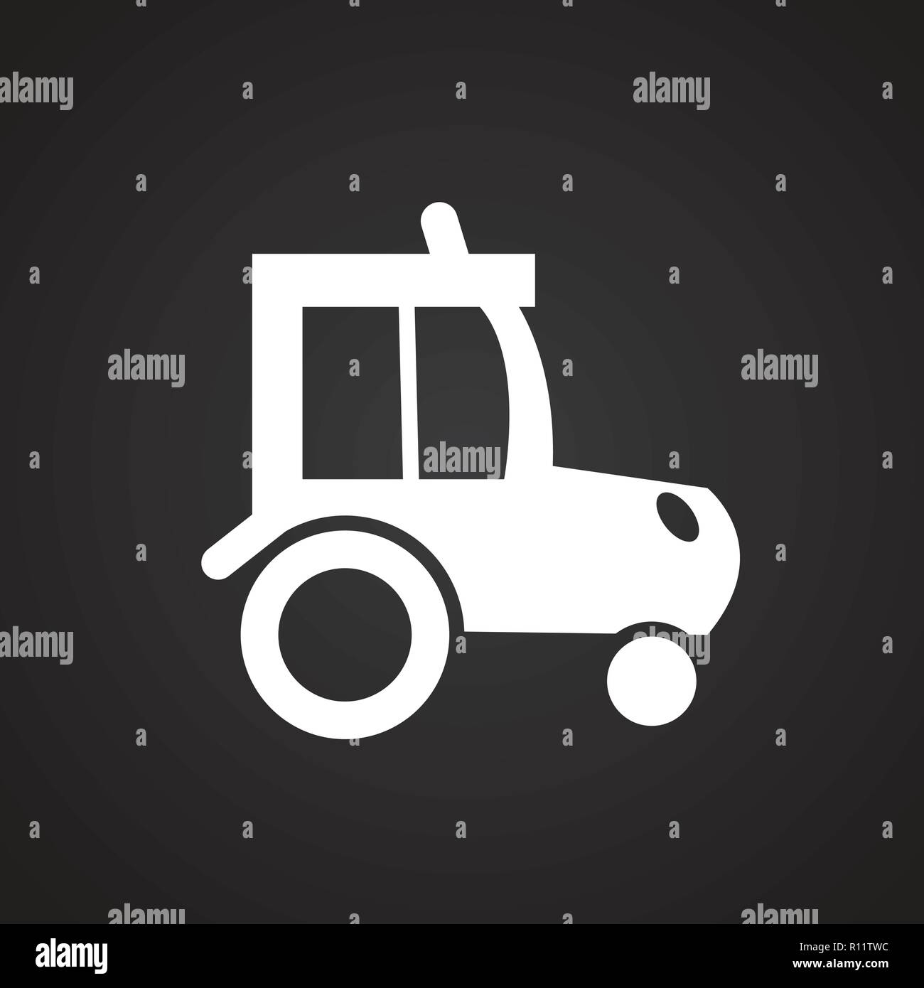 Tractor on black background Stock Vector Image & Art - Alamy