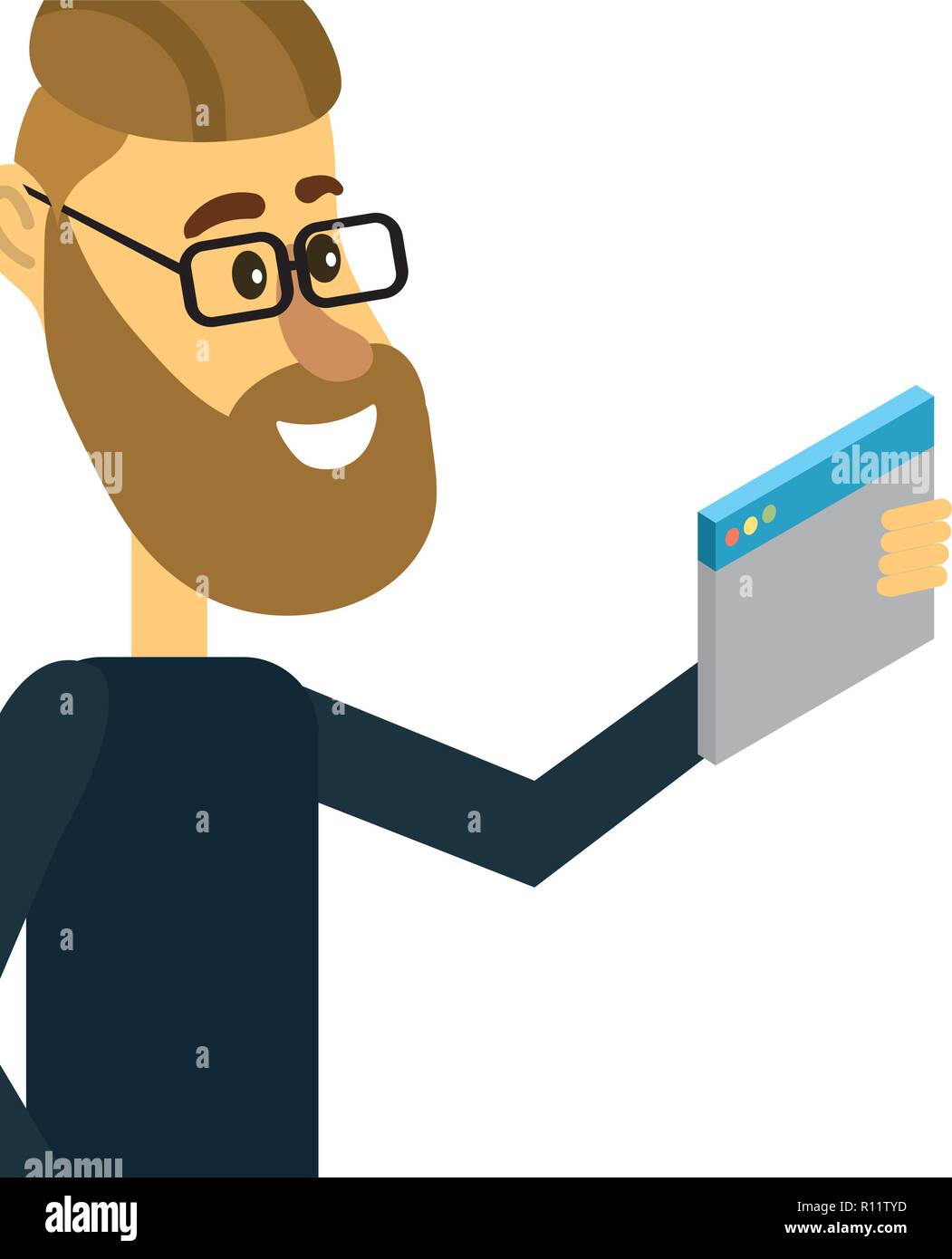 Man and software Stock Vector Image & Art - Alamy