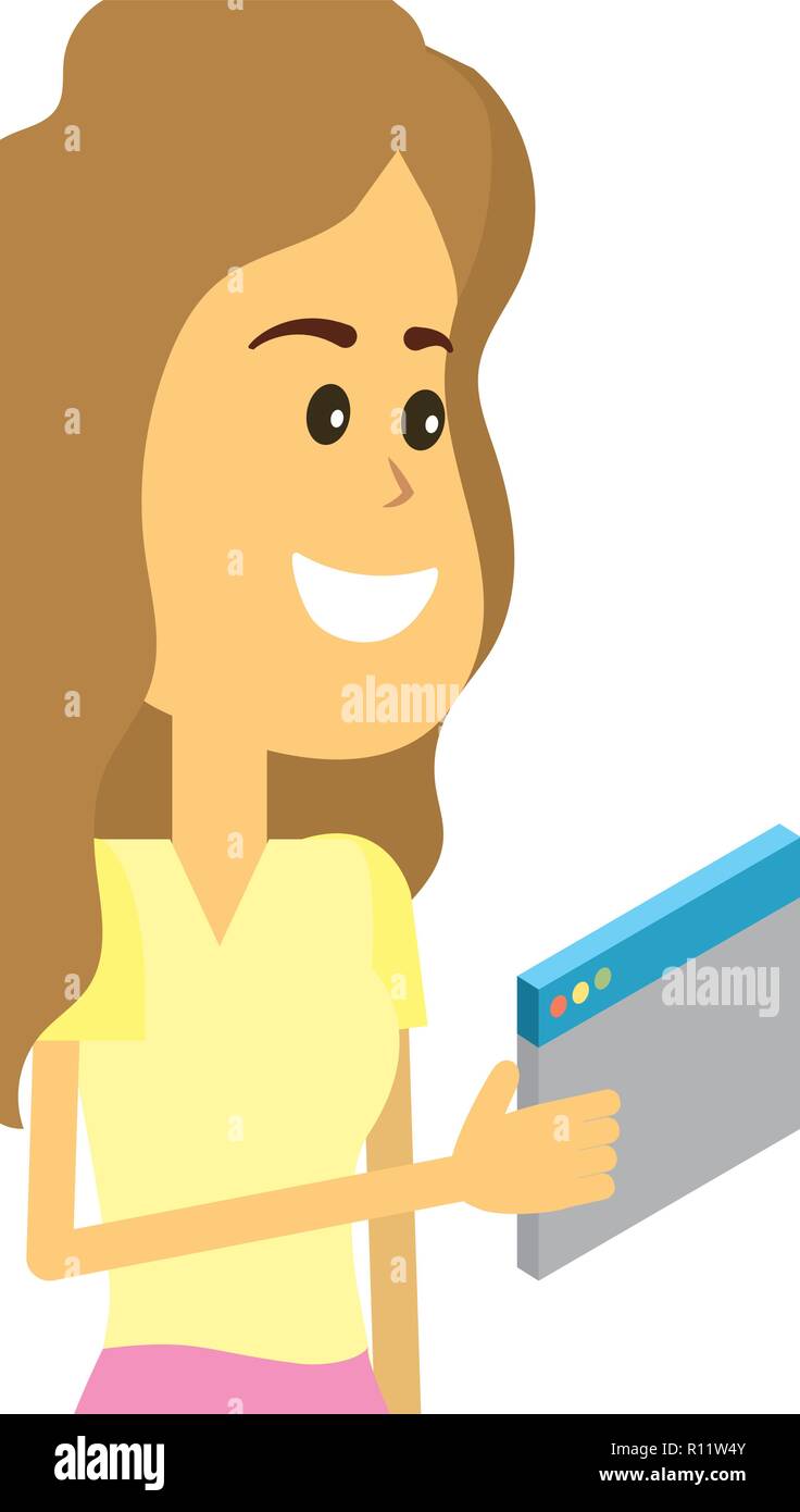 Woman on internet Stock Vector Image & Art - Alamy